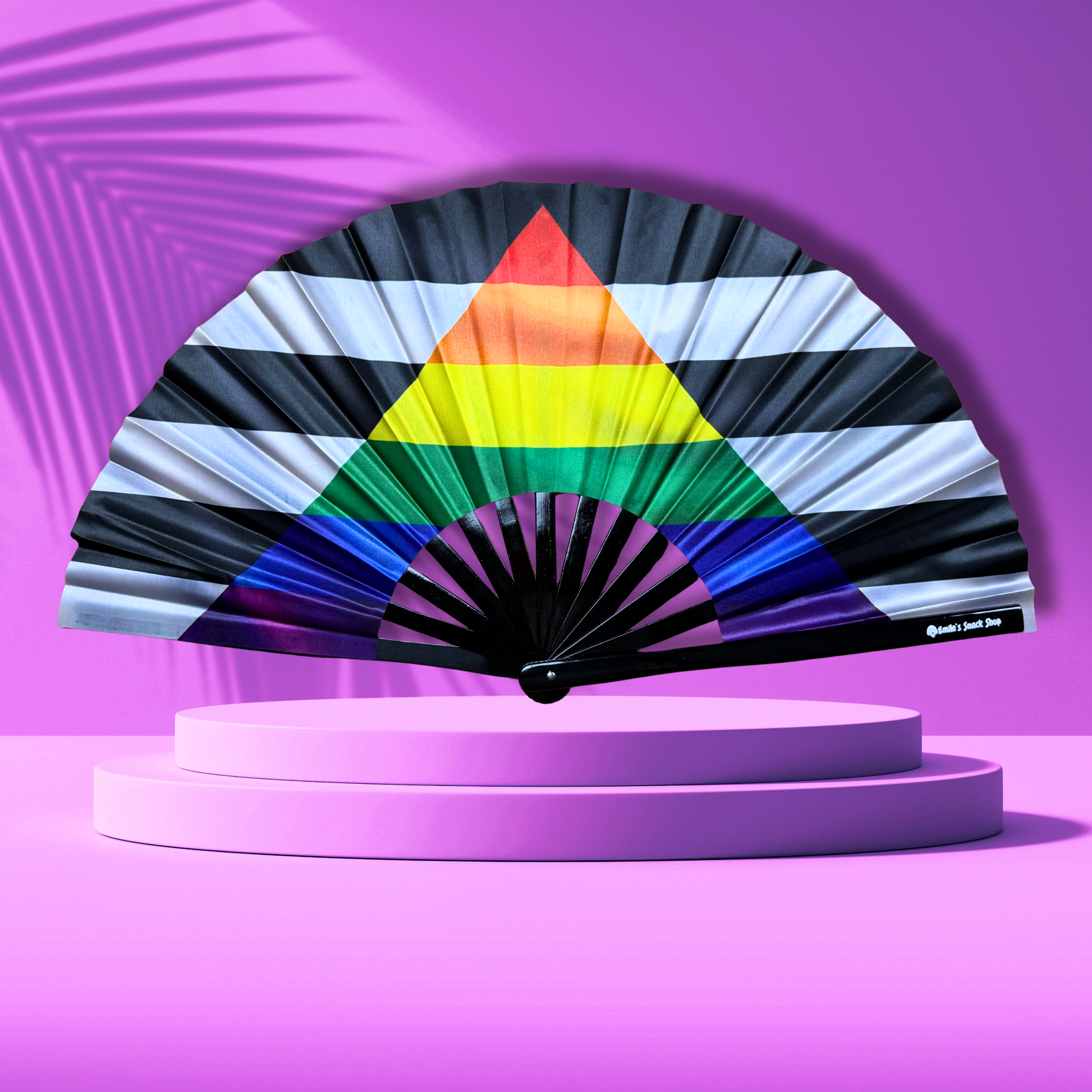 "Ally" 13-Inch Bamboo Clack Fan – LGBTQ+ Ally Pride Fan for Parades ...